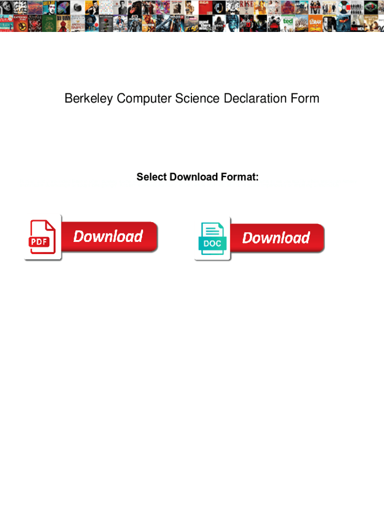 Fillable Online Berkeley Computer Science Declaration Form. Berkeley ...