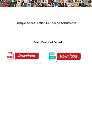 Fillable Online Sample Appeal Letter To College Admissions. Sample ...