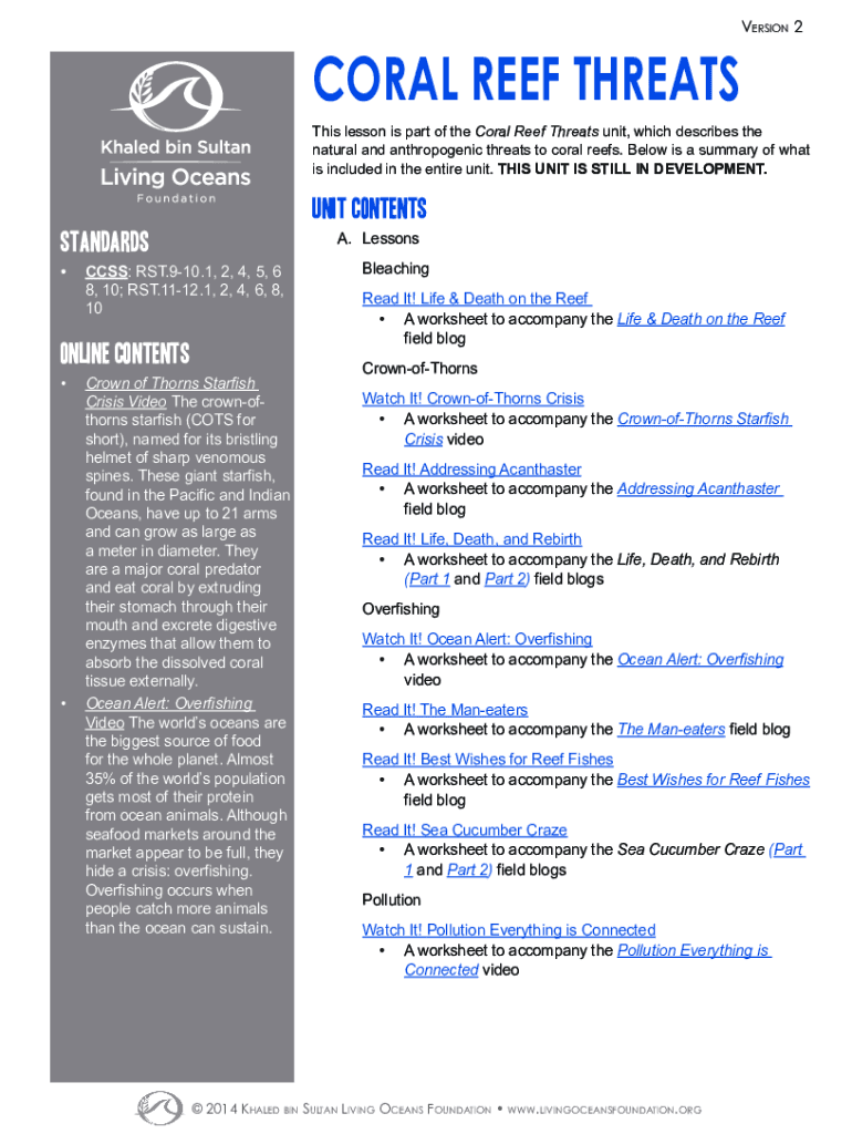 Fillable Online oceanservice.noaa.goveducationtutorialcoralsNatural ...