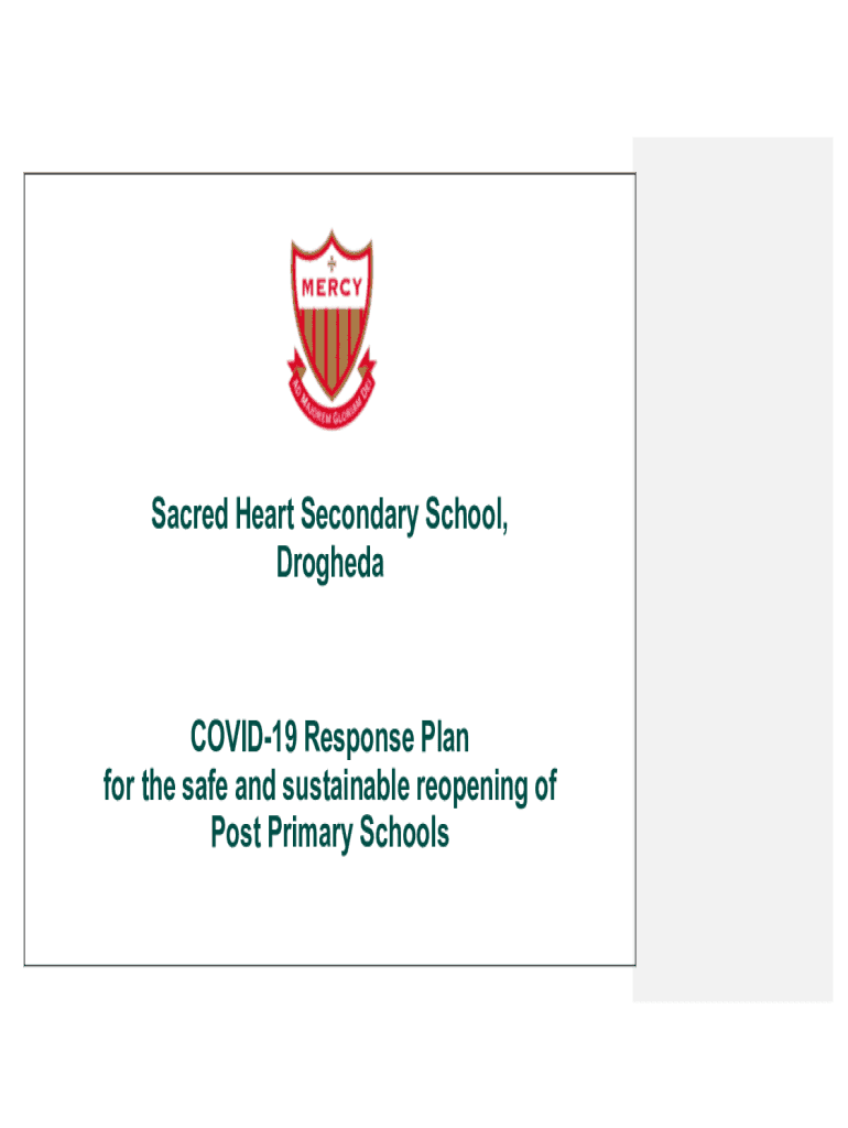 Fillable Online Sacred Heart Secondary School, Drogheda COVID-19 ...