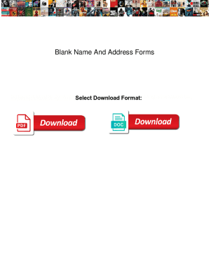 Fillable Online Blank Name And Address Forms. Blank Name And Address ...