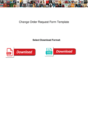 Fillable Online Change Order Request Form Template. Change Order ...