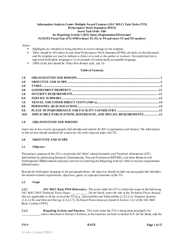 Department of Defense Ination Analysis Centers (DoD ... Doc Template ...
