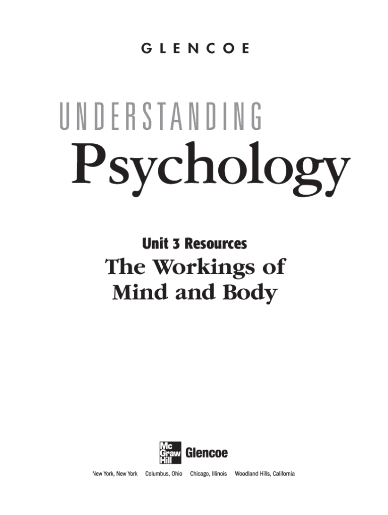 Fillable Online Unit 3 Resources. Understanding Psychology Fax Email ...