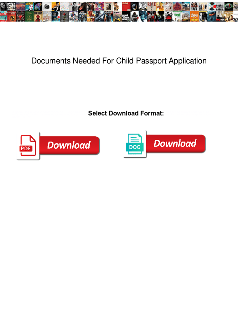 Fillable Online Documents Needed For Child Passport Application fillable-online-documents-needed-for-child-passport-application