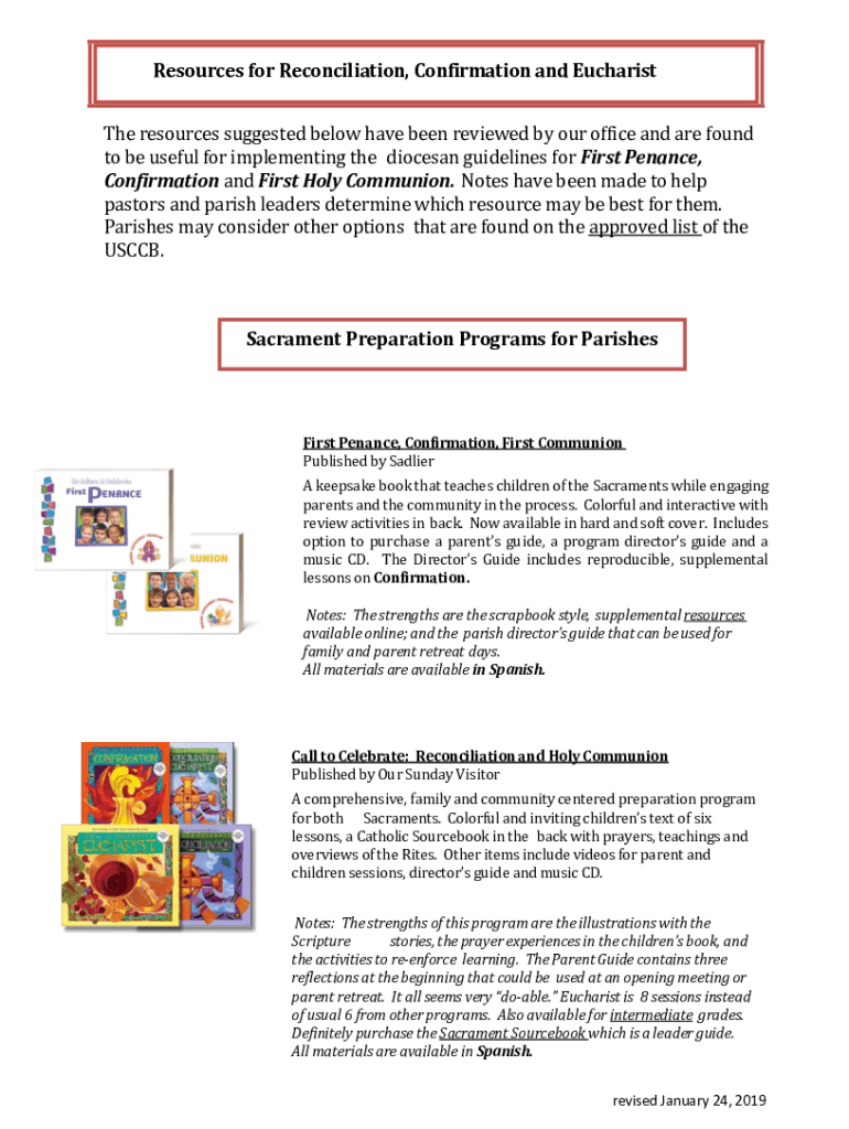 Fillable Online Religious Education - Catholic Diocese of Columbus ...