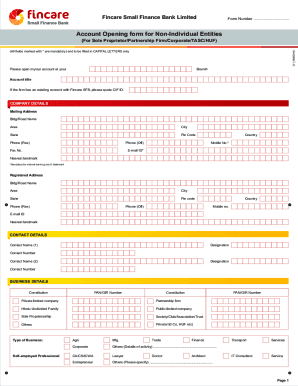 Fillable Online fixed deposit form for non individuals entities ...