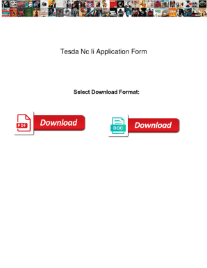 Fillable Online Tesda Nc Ii Application Form. Tesda Nc Ii Application ...