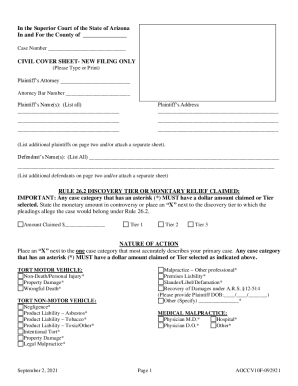Fillable Online CIVIL COVER SHEET- NEW FILING ONLY - eForms Fax Email ...
