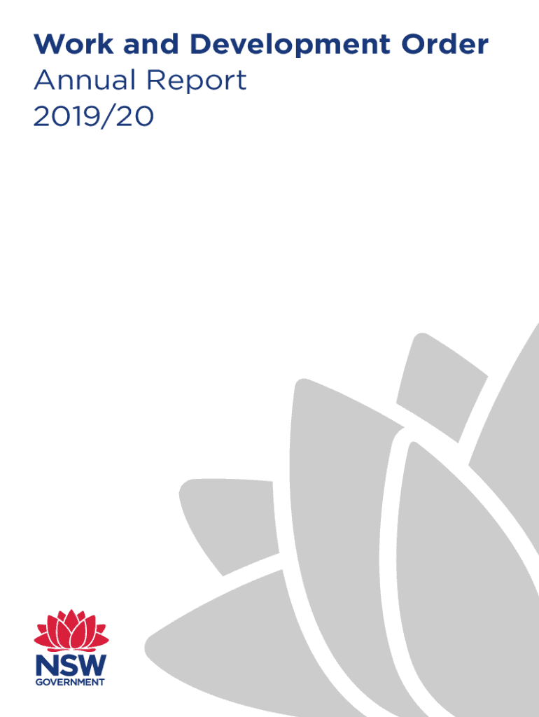 Fillable Online Work and Development Order - Annual Report 2019/20 ...