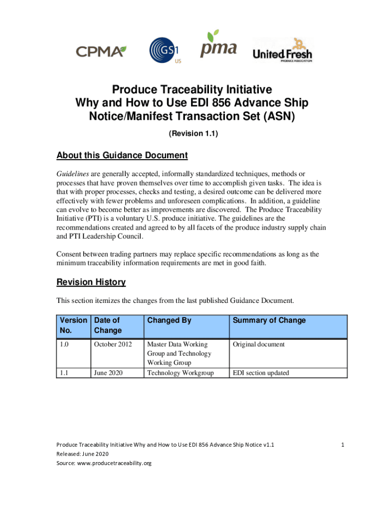 Fillable Online Why and How to Use EDI 856 Advance Ship Notice - The ...