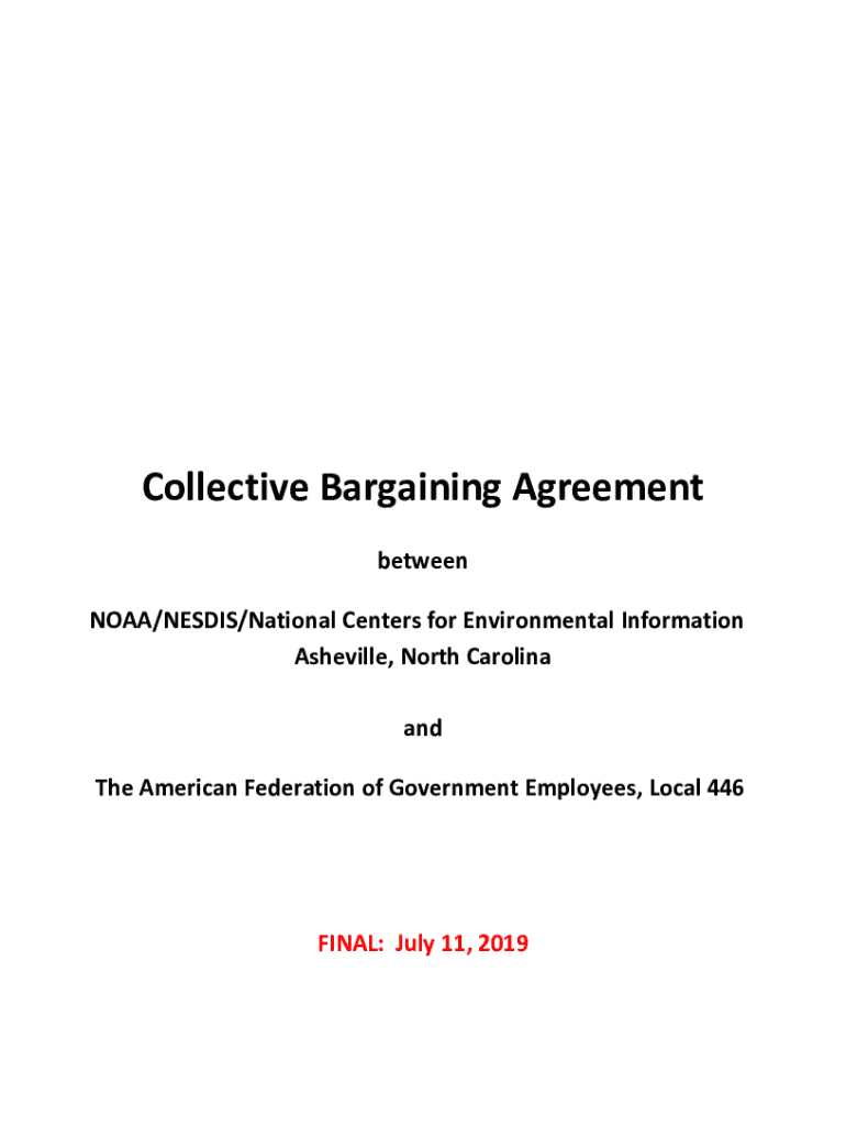 Fillable Online NOAA/NESDIS and AFGE 446. Collective Bargaining ...