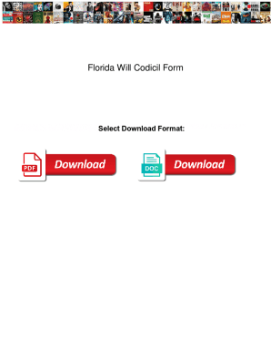 Fillable Online Florida Will Codicil Form. Florida Will Codicil Form ...