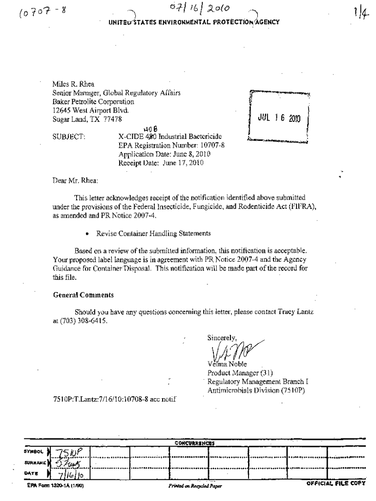 Fillable Online U.S. EPA, Pesticides, Label, MAGNACIDE 408 INDUSTRIAL ...