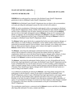 Fillable Online Citizen Ride-Along Request - Richland County Sheriffs ...