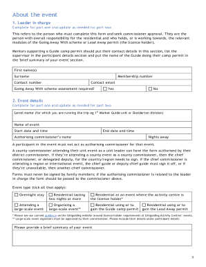 Fillable Online PDF Home residential event notification and approval ...