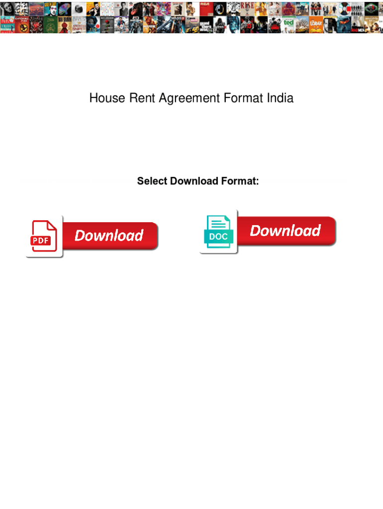 Fillable Online House Rent Agreement Format India. House Rent Agreement ...