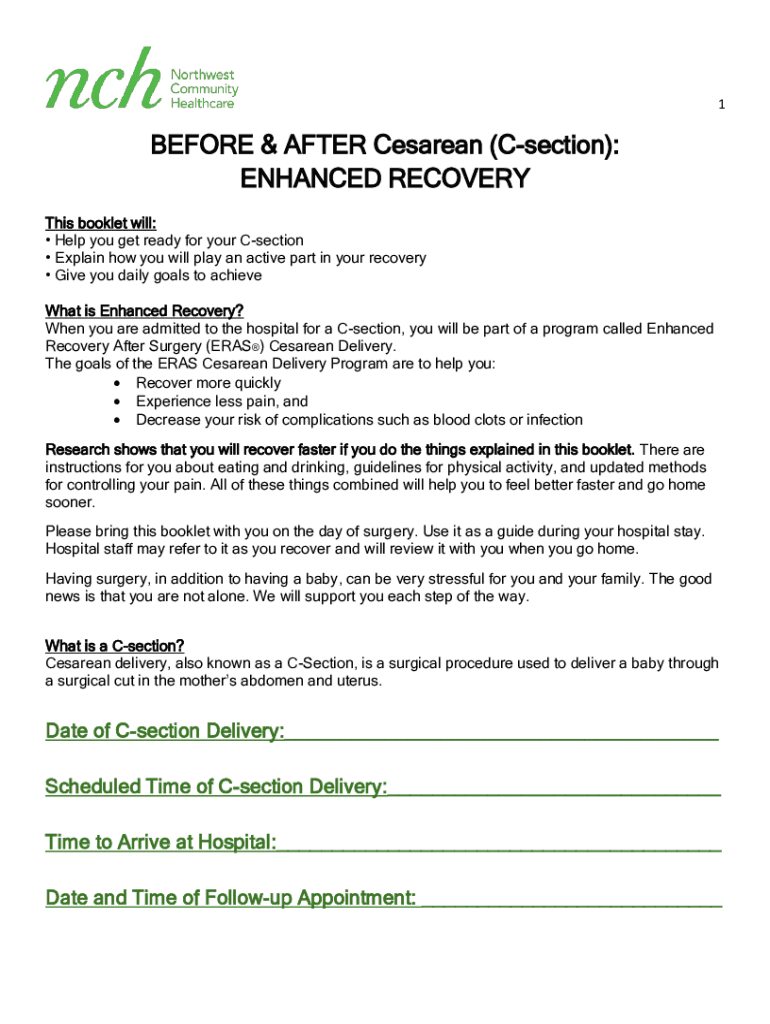 Fillable Online C-Section (Cesarean Section): Purpose, Procedure & Risks Fax Email Print - pdfFiller