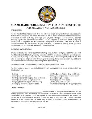 Fillable Online MIAMI-DADE PUBLIC SAFETY TRAINING INSTITUTE Fax Email ...