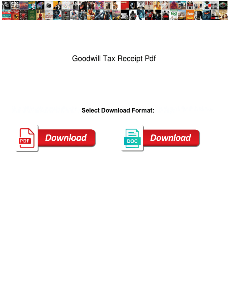 Fillable Online Goodwill Tax Receipt Pdf. Goodwill Tax Receipt Pdf ...