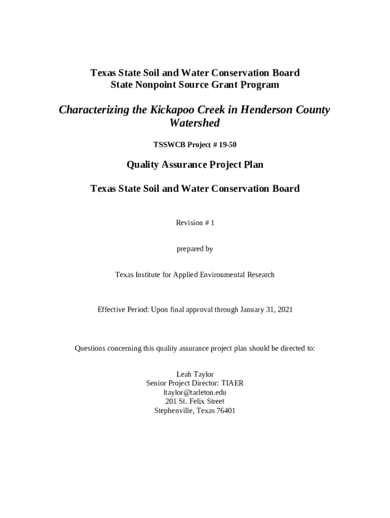 www.tsswcb.texas.gov Doc Template | pdfFiller