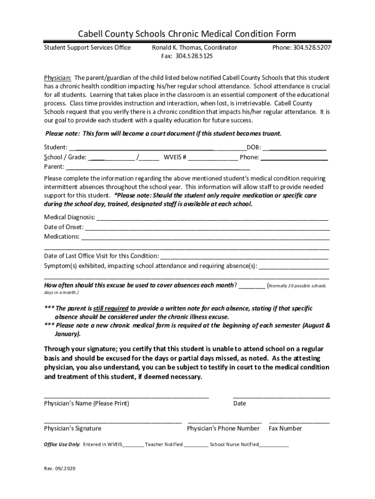 Fillable Online Chronic Medical Form Fax Email Print - pdfFiller