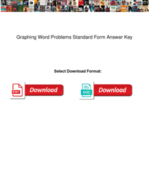Fillable Online Graphing Word Problems Standard Form Answer Key ...
