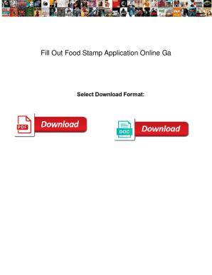 Fillable Online Fill Out Food Stamp Application Online Ga. Fill Out ...
