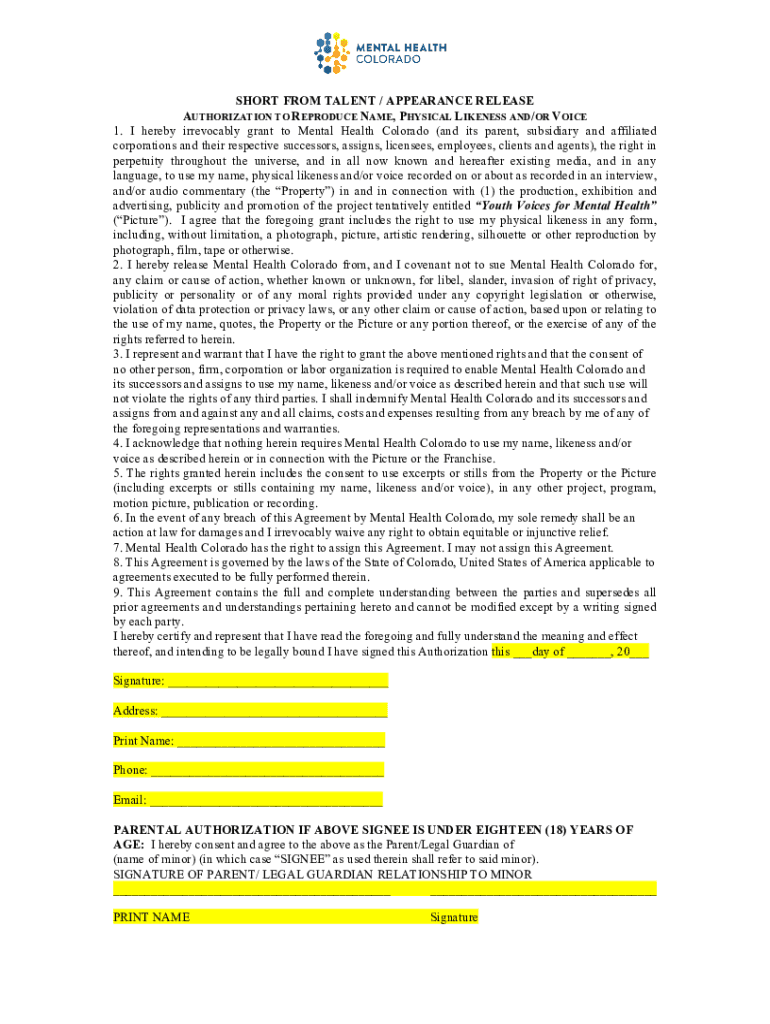 Fillable Online Use of Likeness Agreement - correct all grammar ...