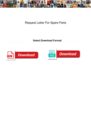 Fillable Online Request Letter For Spare Parts - Revenue Foros Fax ...