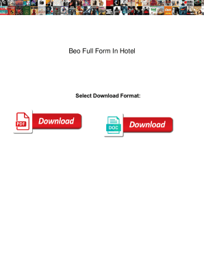Fillable Online Beo Full Form In Hotel. Beo Full Form In Hotel trik Fax ...