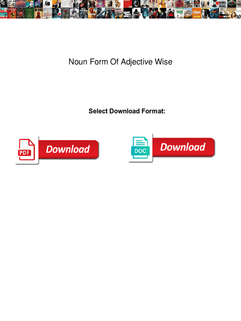Fillable Online Noun Form Of Adjective Wise Noun Form Of Adjective fillable-online-noun-form-of-adjective-wise-noun-form-of-adjective