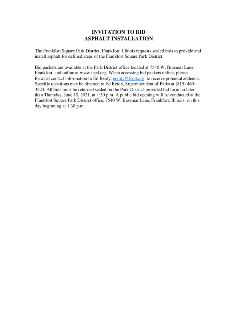 Fillable Online www.fspd.org03Asphalt-Concrete-Bid-PacketINVITATION TO ...