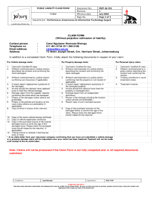 Fillable Online Document No. PGIT-LG-F01 1 FORM Effective date Page No ...