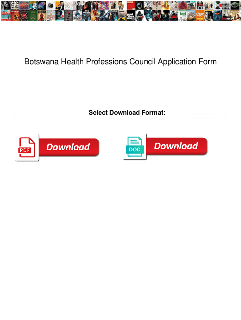 Botswana Health Professions Council - Fill Online, Printable, Fillable ...