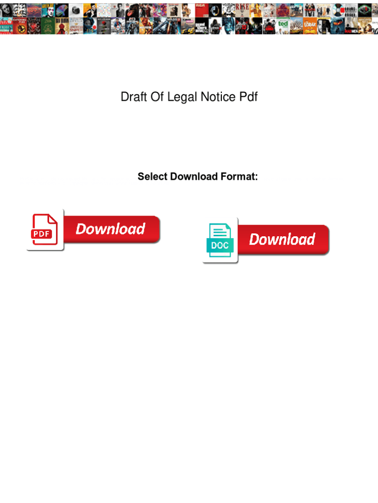 Fillable Online Draft Of Legal Notice Pdf. Draft Of Legal Notice Pdf ...