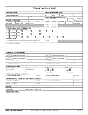 Fillable Online PERSONNEL ACTION REQUEST - Texas Fax Email Print ...