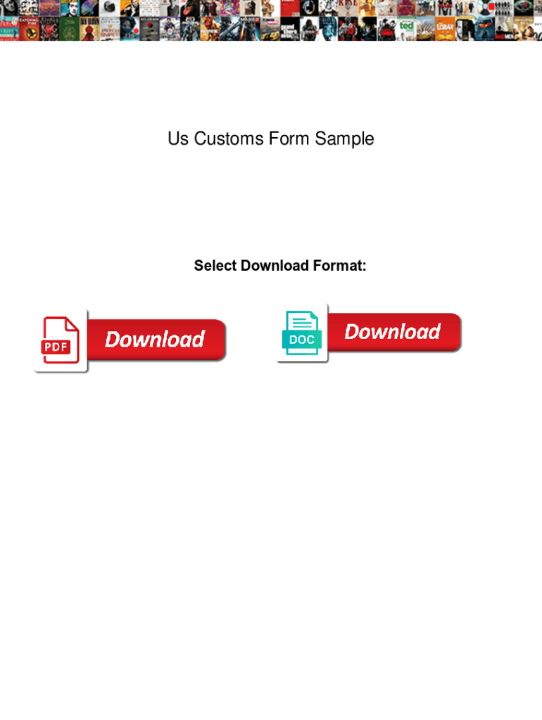 Fillable Online Us Customs Form Sample. Us Customs Form Sample close ...