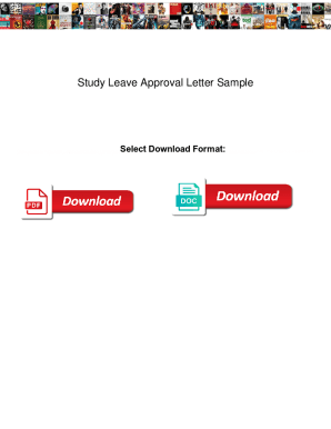 Sample Of Study Leave Approval Letter - Fill Online, Printable ...