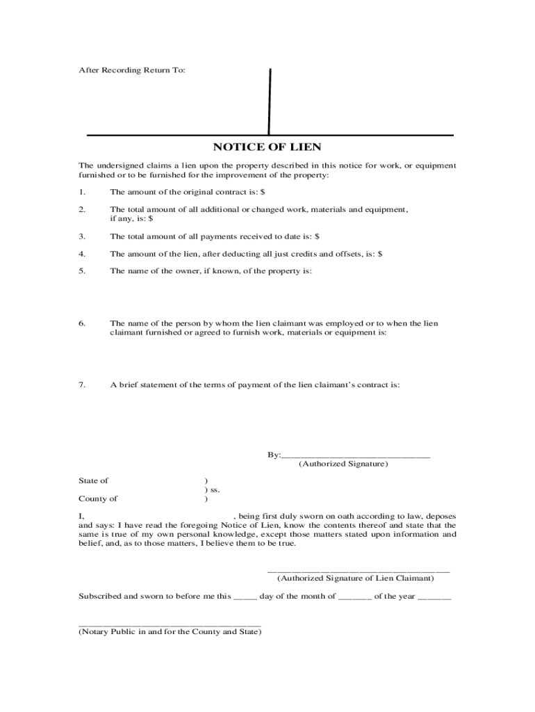 Fillable Online Claims of Lien Step-by-Step Guide - North Carolina Bar ...