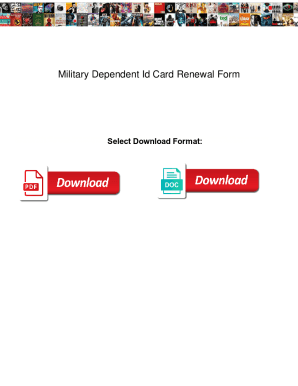 Fillable Online Military Dependent Id Card Renewal Form. Military ...