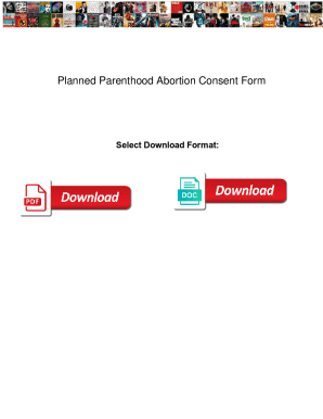 Fillable Online Planned Parenthood Abortion Consent Form. Planned ...
