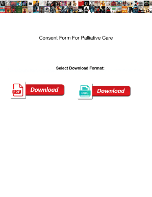 Fillable Online Consent Form For Palliative Care. Consent Form For ...