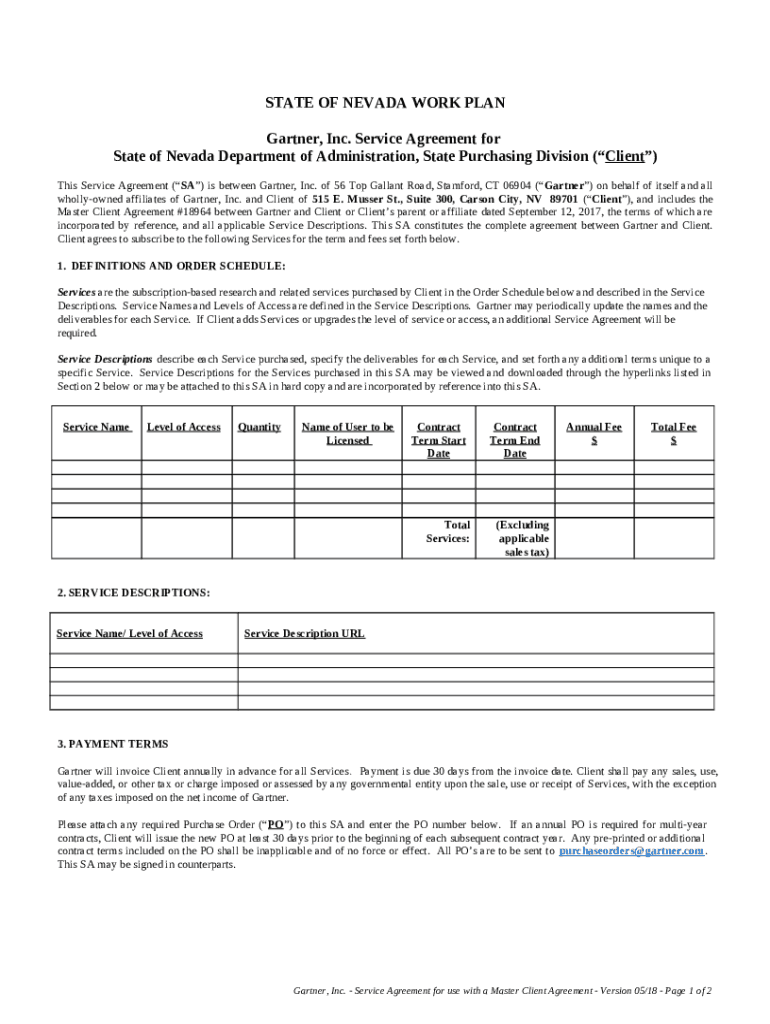 US Service Agreement for use where client has current MCA Doc Template | pdfFiller