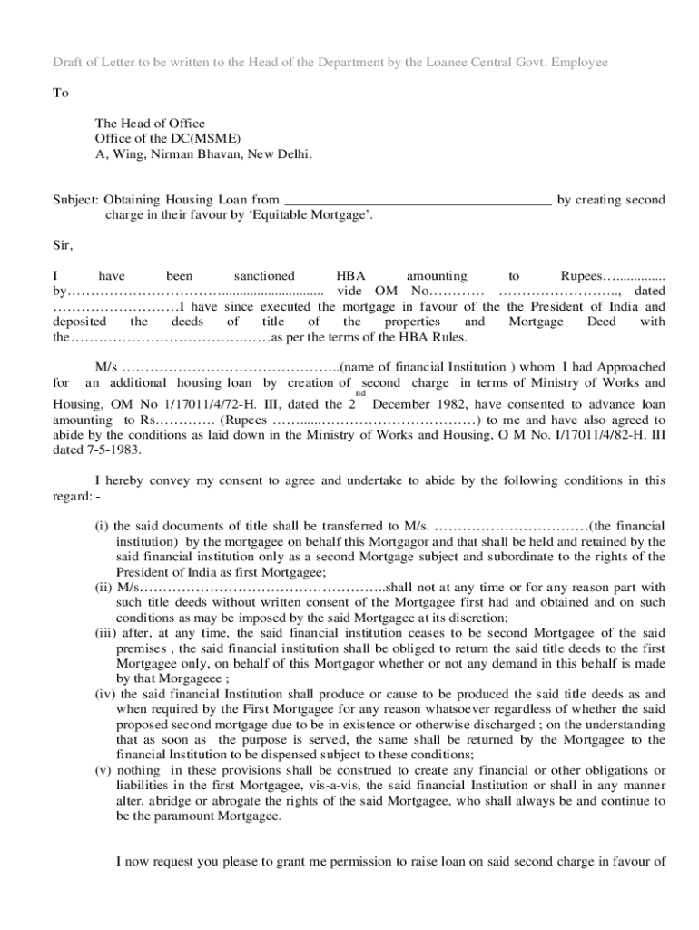 Fillable Online dcmsme gov Letter to the Government, Format, Sample and ...