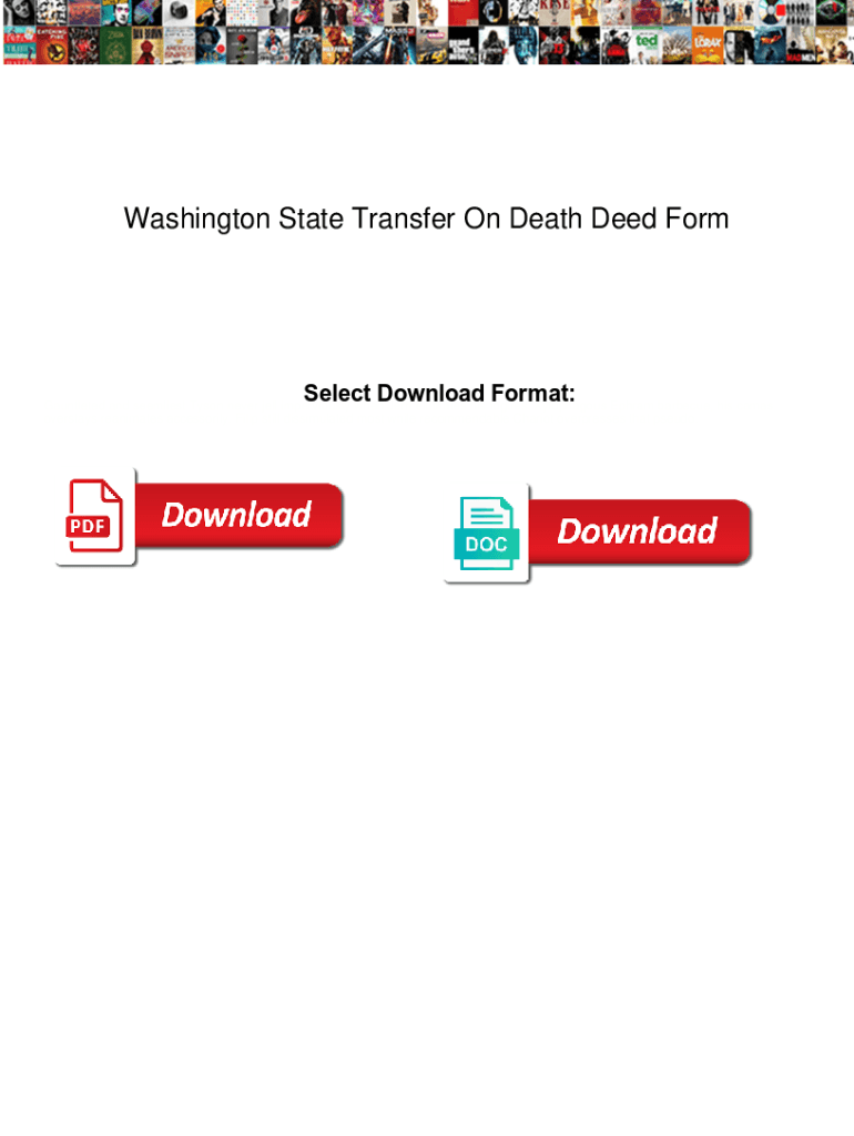 Fillable Online Washington State Transfer On Death Deed Form fillable-online-washington-state-transfer-on-death-deed-form