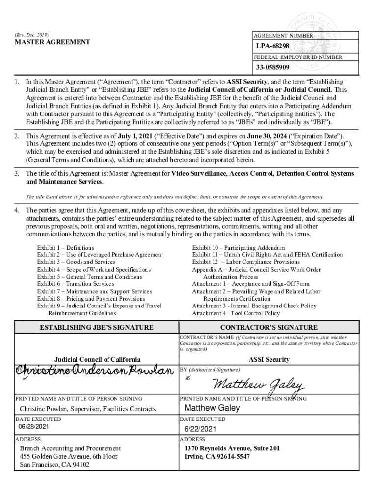 Fillable Online Blanket Purchase Agreement W91B4N19A8006 - GovTribe Fax ...