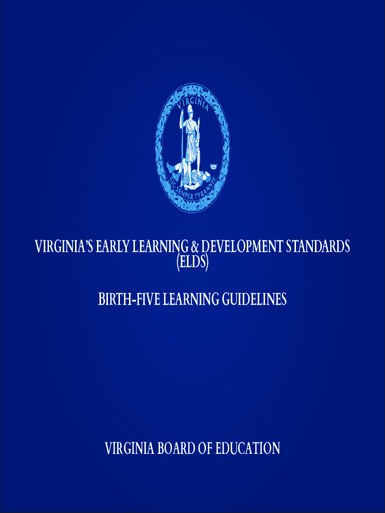 Fillable Online virginia's early learning & development standards (elds ...