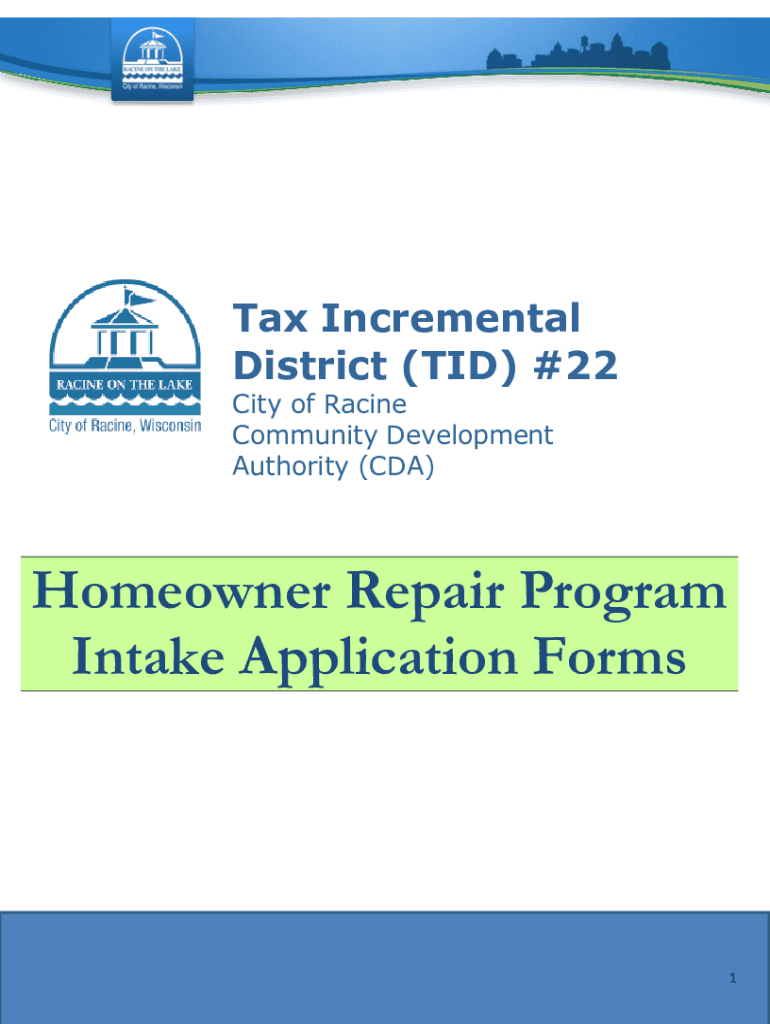 Fillable Online Property Enhancement Program: Intake Application Forms ...