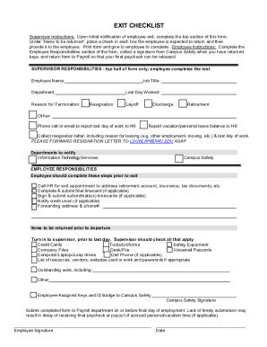 Fillable Online Department of Pediatrics Faculty Off-Boarding Checklist ...